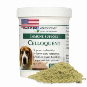 vitality science celloquent for dogs | enhanced immune support | maintains proper gut ph | boosts organ function | aids detoxification & healthy inflammatory response | 100% safe and natural (120g)