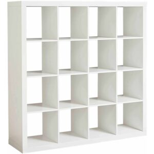 better homes and gardens versatile multiple storage 16-cube organizer in white finish