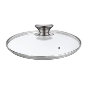 cook n home tempered glass lid, 9.5-inch/24cm, clear