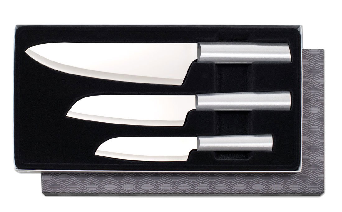 Rada Cutlery Chef Select 3-Piece Large Knife Set – Stainless Steel Culinary Knives With Aluminum Handles