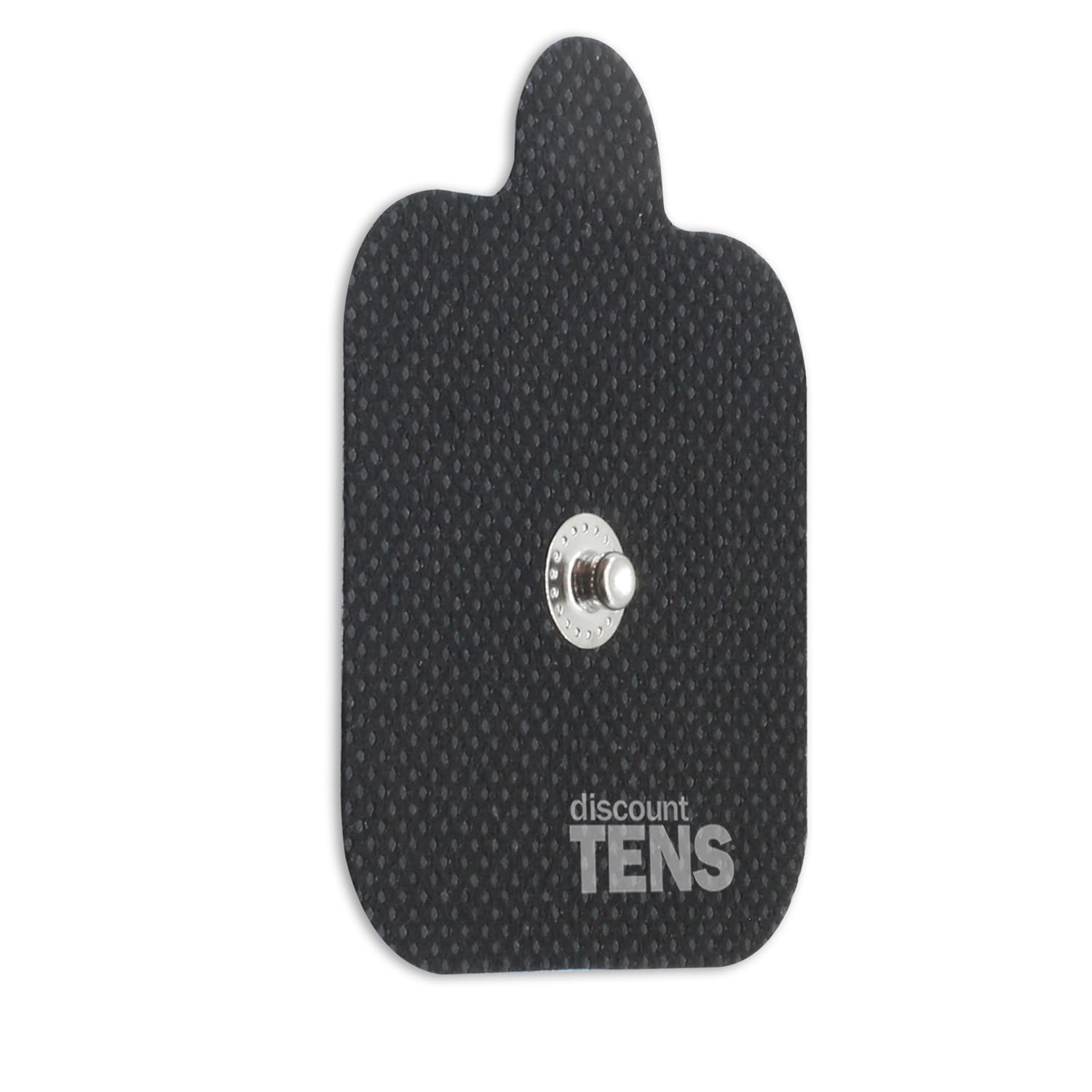 Discount TENS, Compex Easy Snap Compatible TENS Electrodes, 8 Premium Replacement Pads for Compex TENS Units. (2 inch x 2 inch)