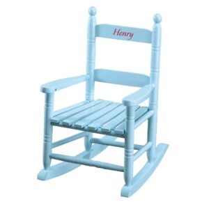 miles kimball personalized blue children's rocker - red font