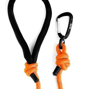 Mighty Paw Rope Dog Leash - Durable Climbing Lead - Reflective Stitching - Comfort Handle - Suitable for All Pet Sizes - Heavy Duty Dog Leash with Carabiner - Long Dog Leash - (6 Feet, Orange)