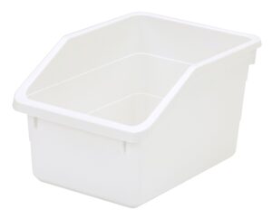 quantum storage k-npb1076wt-5 5-pack all-purpose nesting bin, 6" height, 7.25" width, 10.5" length, white