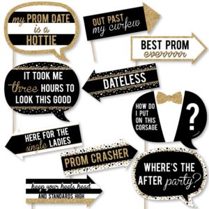 big dot of happiness funny prom - prom night party photo booth props kit - 10 piece