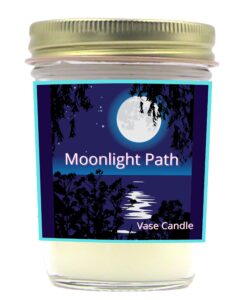 moonlight path vase candle - blend of summer flowers. (jar)