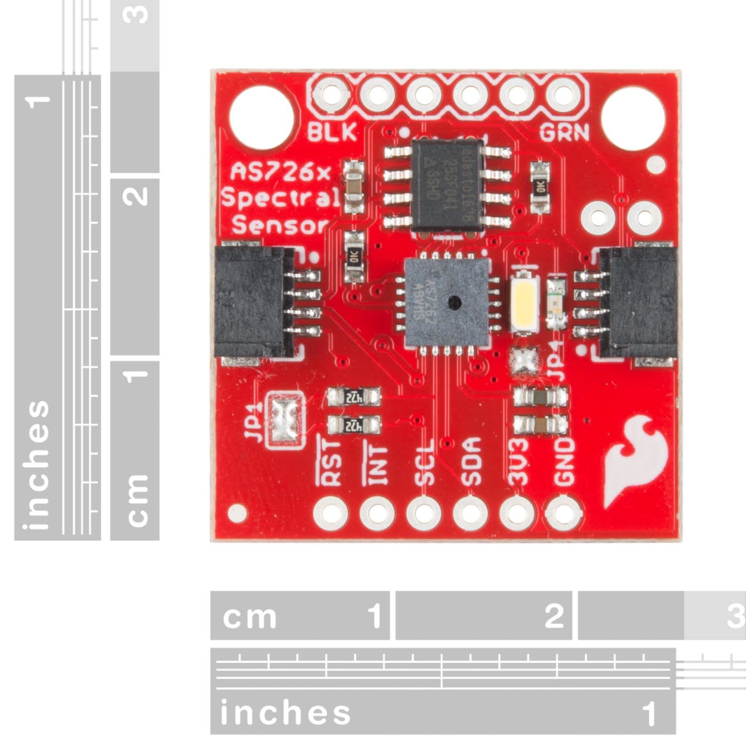 SparkFun Spectral Sensor Breakout - AS7262 Visible (Qwiic)-detects wavelengths in The Visible Range at 450, 500, 550, 570, 600 & 650nm of Light Each w/ 40nm of Full-Width Half-max Detection-2.7V-3.6V