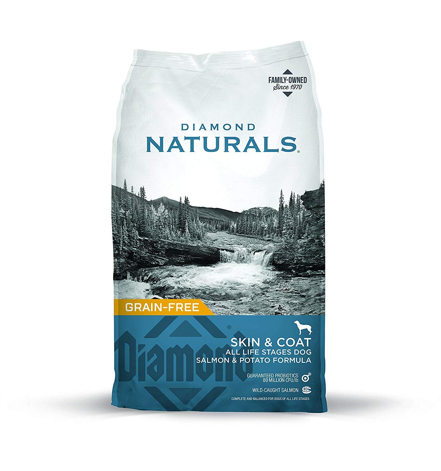 DIAMOND NATURALS Skin & Coat Real Meat Recipe Dry Dog Food with Wild Caught Salmon 15lb (9422_15_DND)