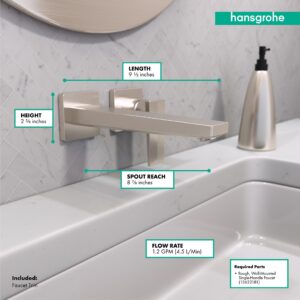 hansgrohe Metropol Modern Low Flow Water Saving 1-Handle 2 5-inch Tall Bathroom Sink Faucet in Brushed Nickel, 32526821