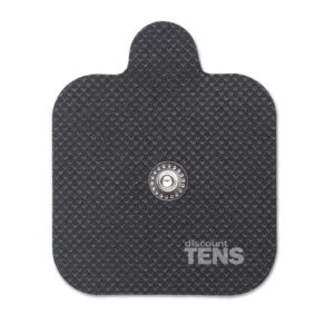 Discount TENS, Compex Easy Snap Compatible TENS Electrodes, 8 Premium Replacement Pads for Compex TENS Units. (2 inch x 2 inch)