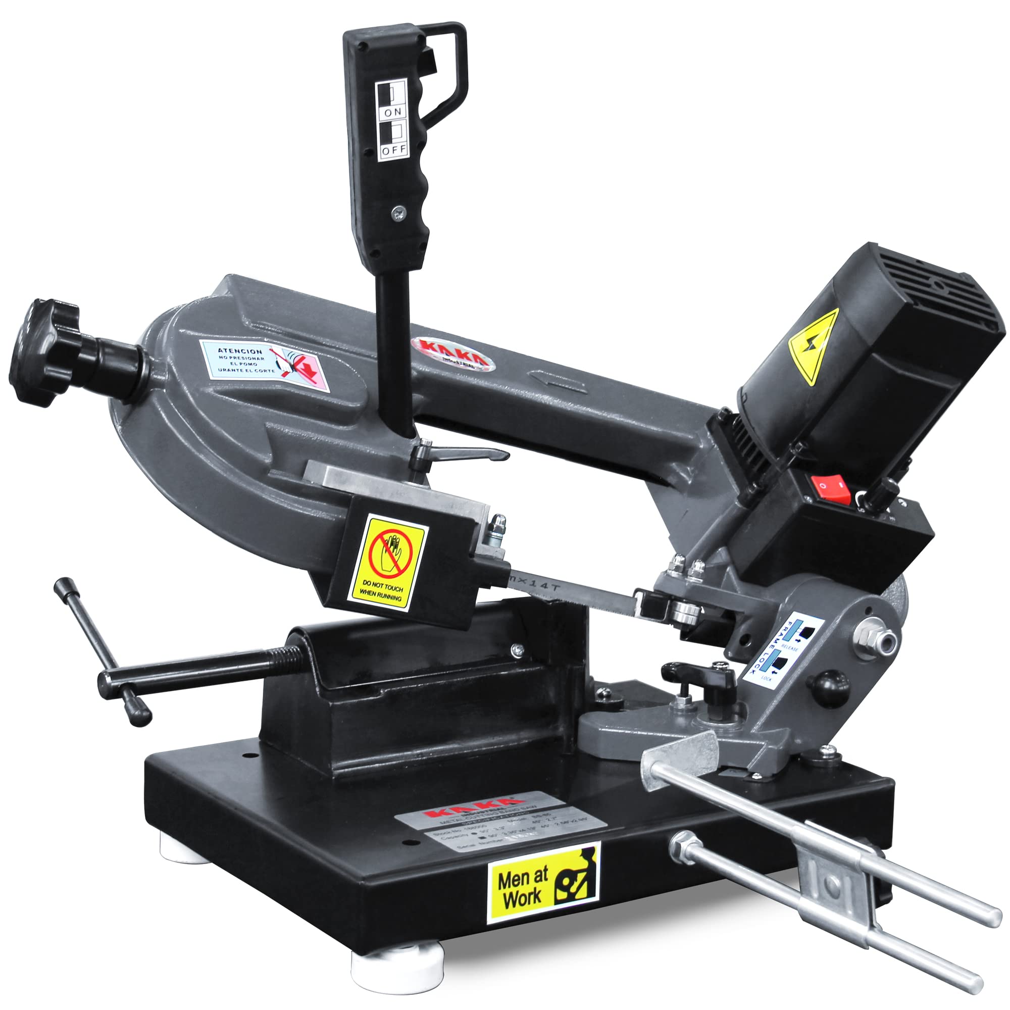 KAKA INDUSTRIAL BS-85 Metal BandSaw 3.3x4.1 inches Benchtop Metal Cutting Band Saw110V-60HZ-1PH