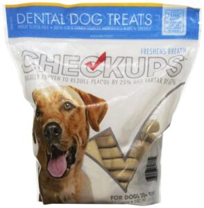 checkups- dental dog treats, 24ct 48 oz. for dogs 20+ pounds value two pack