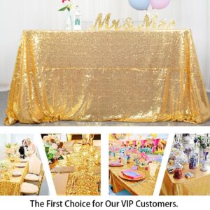 ShiDianYi Gold-50inx72in Rectangular Sequin Tablecloth Popular Bridal Dress Table Cloth,Fashion Tablecloth Overlay