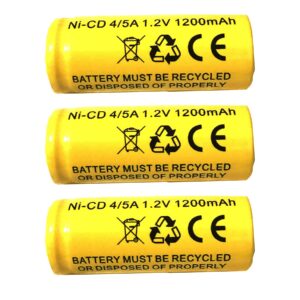 (3 pack) 1.2v 1200mah nicad battery kr-1500aul kr1100ae kr-1200aul exit sign emergency light elb-1201n elb 1210 elb 1201 elb1210 elb1201 elb1210n elb1201n asc0086 lithonia elb-1210n nickel cadmium