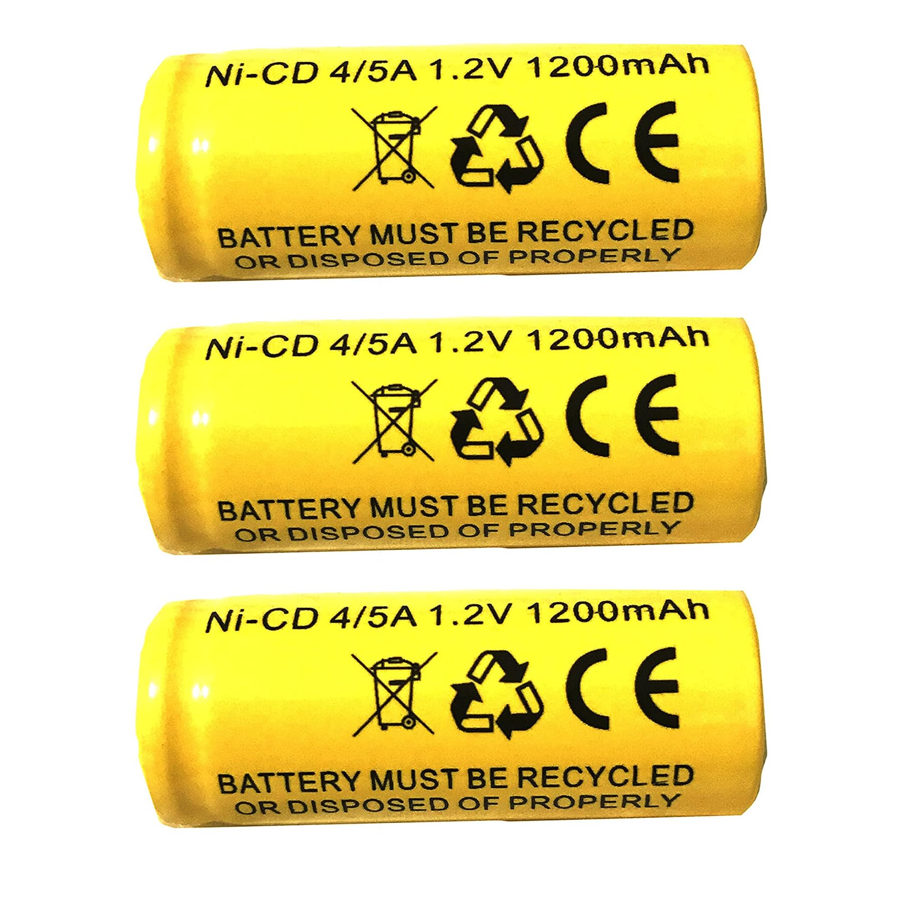 (3 Pack) 1.2v 1200MAH NiCad Battery KR-1500AUL KR1100AE KR-1200AUL Exit Sign Emergency Light ELB-1201N ELB 1210 ELB 1201 ELB1210 ELB1201 ELB1210n ELB1201n ASC0086 Lithonia ELB-1210N Nickel Cadmium