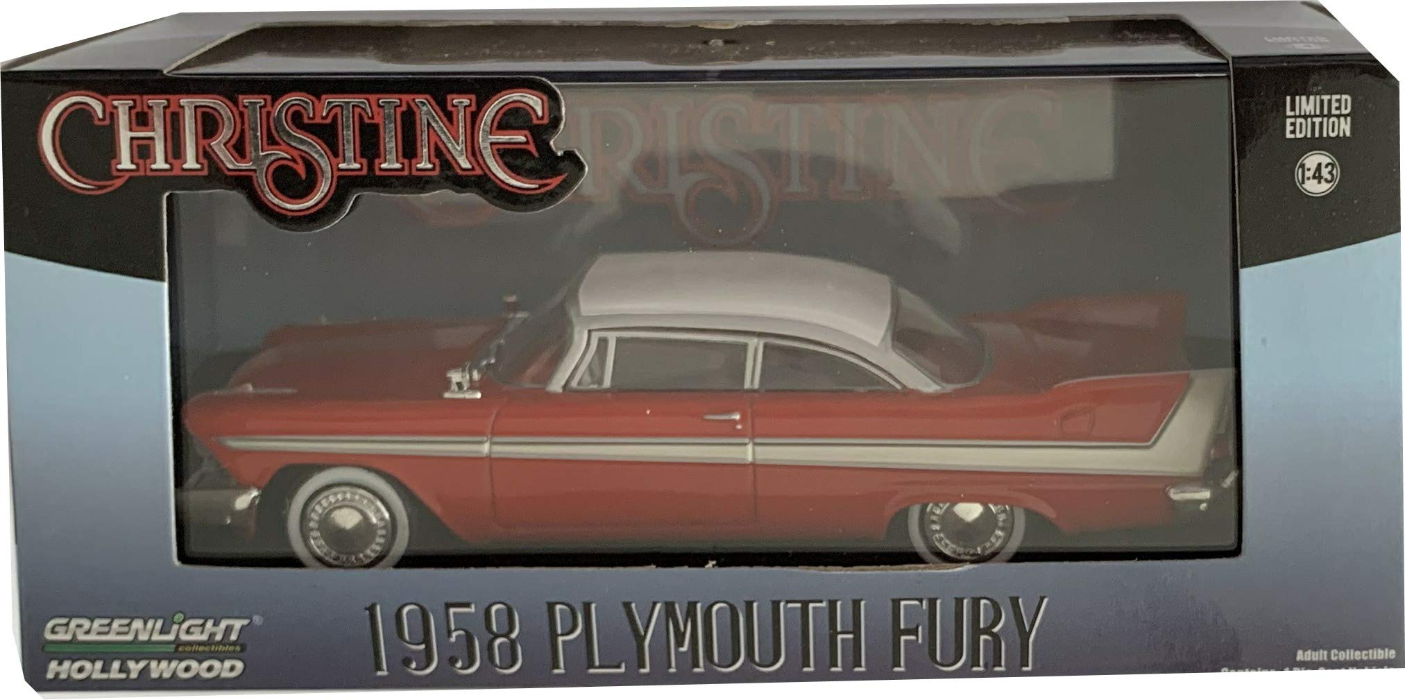 Greenlight 1958 Plymouth Fury Red Christine (1983) Movie 1/43 Diecast Model Car