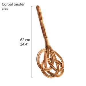 Carpet and Rug Beater, Rattan Carpet Beater, Manual Rug Beater Rattan Paddle, Durable Handmade Dust Beater, Must Have for Pet Owners