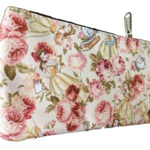 Loungefly Belle Character Floral AOP Cosmetic Pouch