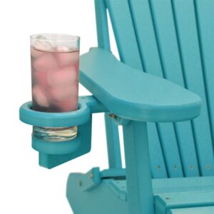 ECCB Outdoor Outer Banks Deluxe Oversized Poly Lumber Folding Adirondack Chair (Aruba Blue)