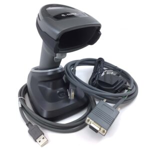 zebra symbol ds2278-sr wireless 2d/1d bluetooth barcode scanner/imager, includes cradle, power supply, rs232 cable and usb cord