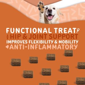 waggedy Hip and Joint Turmeric - Dog Supplements for Joints with Glucosamine & MSM — All-Natural Daily Glucosamine for Dogs to Improve Flexibility & Mobility (2 Packs of 60 Dog Chews Each)