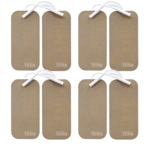 tens wired electrodes compatible with tens 7000, premium replacement pads for tens units, discount tens brand (2in x 4in, 8 pack)