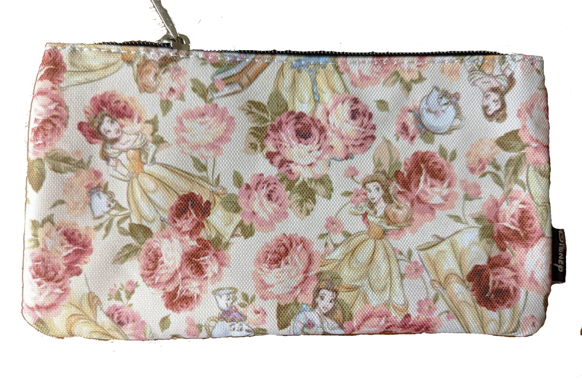 Loungefly Belle Character Floral AOP Cosmetic Pouch