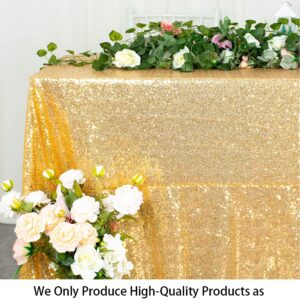 ShiDianYi Gold-50inx72in Rectangular Sequin Tablecloth Popular Bridal Dress Table Cloth,Fashion Tablecloth Overlay