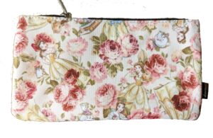 loungefly belle character floral aop cosmetic pouch