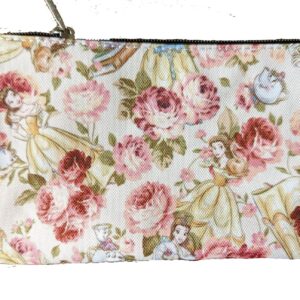 Loungefly Belle Character Floral AOP Cosmetic Pouch