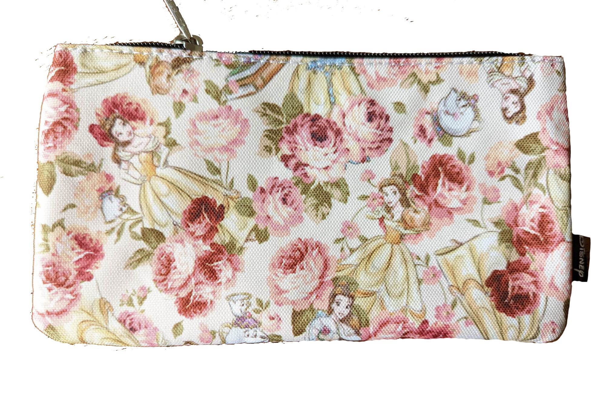 Loungefly Belle Character Floral AOP Cosmetic Pouch