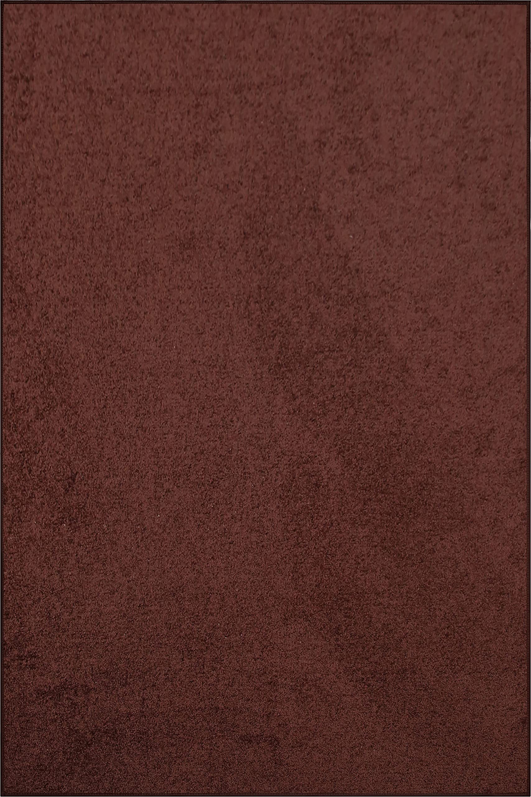 Home Queen Solid Color Custom Size Runner Area Rug Chocolate, 4' x 8', Stain Resistant, Living Room, Pet-Friendly and Stylish, Machine-Made, Wedding Occasions