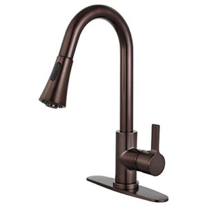 kingston brass ls8725ctl continental single-handle pull-down kitchen faucet, 8-3/8" in spout reach, oil rubbed bronze