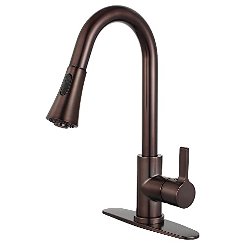 Kingston Brass LS8725CTL Continental Single-Handle Pull-Down Kitchen Faucet, 8-3/8" in Spout Reach, Oil Rubbed Bronze