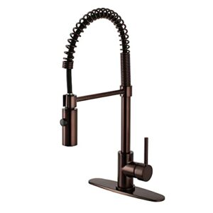 kingston brass ls8775dl concord pre-rinse kitchen faucet, 8" in spout reach, oil rubbed bronze