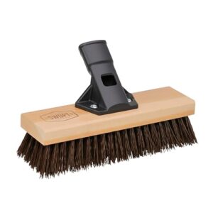 SWOPT 10” Premium Rough Surface Scrub Brush Head — Deck Brush for Rough and Textured Surfaces, Cleaning Head Interchangeable with All SWOPT Cleaning Products for More Efficient Cleaning and Storage