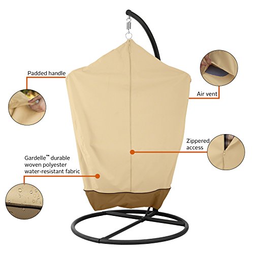 Classic Accessories Veranda Water-Resistant 46 Inch Patio Hammock Chair Cover, outdoor hammock chair cover