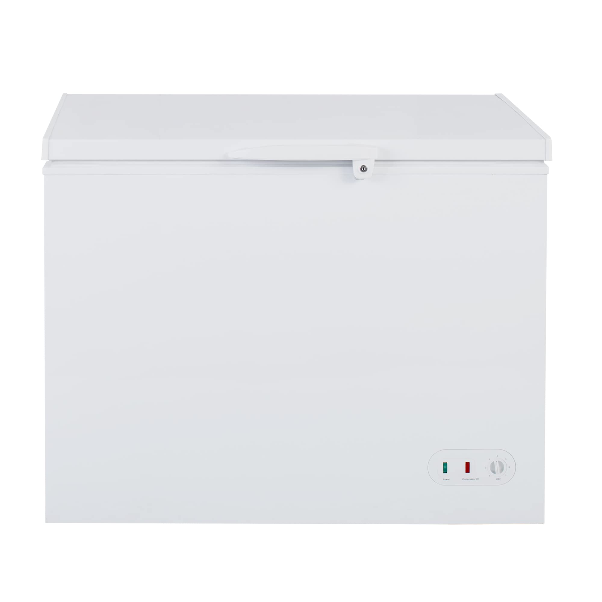 Maxx Cold 40.6" Commercial Chest Freezer with 9.6 Cu. Ft. Capacity, Durable White Steel, Locking Lid, and -11.2°F to -1°F Storage Range for Frozen Foods, Ice Cream, and More (MXSH9.6SHC)