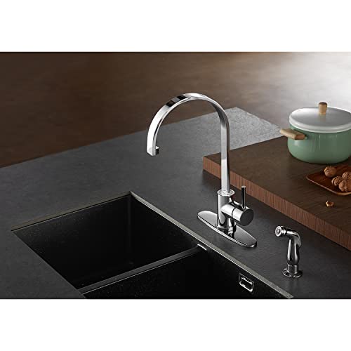 Kingston Brass LS8711DLSP Concord Kitchen Faucet, 8" in Spout Reach, Polished Chrome