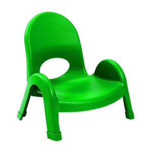 children's factory value stack kids chair, preschool/homeschool/daycare furniture, flexible seating classroom furniture for toddlers, green, 5" (ab7705pg)