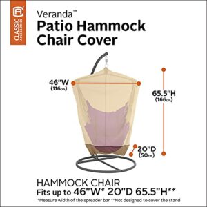 Classic Accessories Veranda Water-Resistant 46 Inch Patio Hammock Chair Cover, outdoor hammock chair cover