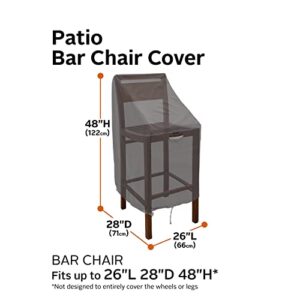 Classic Accessories Ravenna Water-Resistant 26 Inch Patio Bar Chair & Stool Cover, 4 Pack, Outdoor Patio Chair Covers