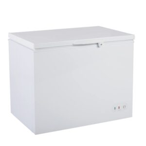 maxx cold 40.6" commercial chest freezer with 9.6 cu. ft. capacity, durable white steel, locking lid, and -11.2°f to -1°f storage range for frozen foods, ice cream, and more (mxsh9.6shc)