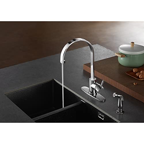 Kingston Brass LS8711DLSP Concord Kitchen Faucet, 8" in Spout Reach, Polished Chrome