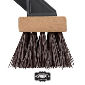 SWOPT 10” Premium Rough Surface Scrub Brush Head — Deck Brush for Rough and Textured Surfaces, Cleaning Head Interchangeable with All SWOPT Cleaning Products for More Efficient Cleaning and Storage