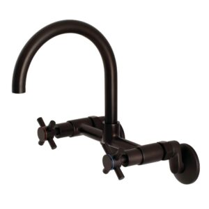 kingston brass ks414orb concord kitchen faucet, 7-1/16" in spout reach, oil rubbed bronze