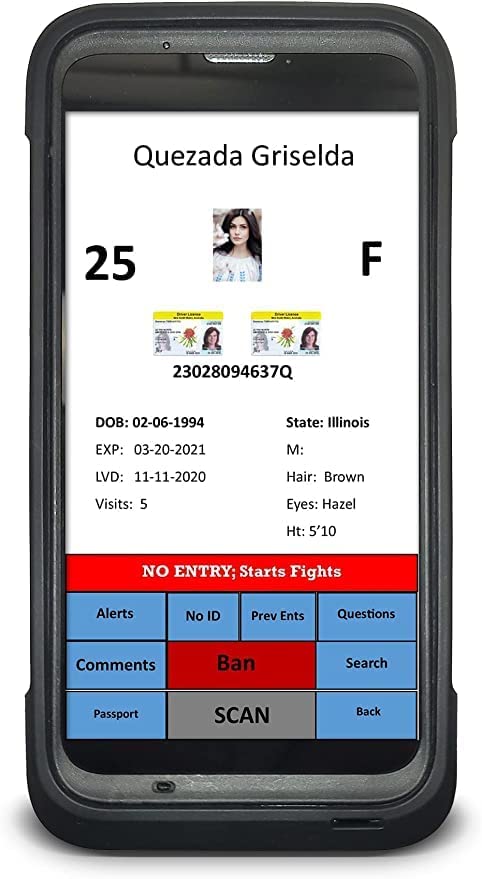 ID Scanner - Drivers License and Passport Scanner and Reader - Age Verification and Customer Management - Quantum Edge V3 Includes Handheld Scanner, Outer Carry Case, & Accessories