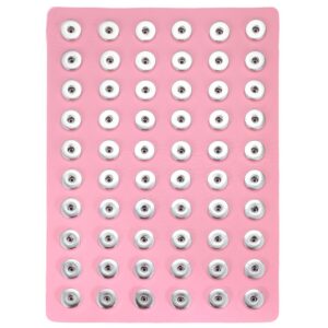 lovglisten snap jewelry display stands boards pu for 18-20mm snaps holds up to 60 charms (18) (pink)