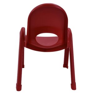 Children's Factory-AB7711PR Value Stack Kids Chair, Preschool/Daycare/Playroom Furniture, Flexible Seating Classroom Furniture for Toddlers, Red, 11"