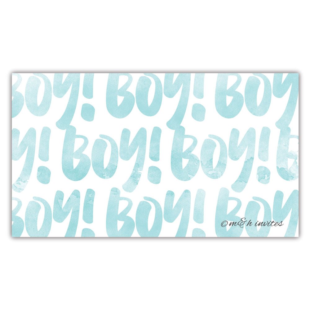 50 Blue Watercolor It’s A Boy Diaper Raffle Tickets - Boy Baby Shower Game